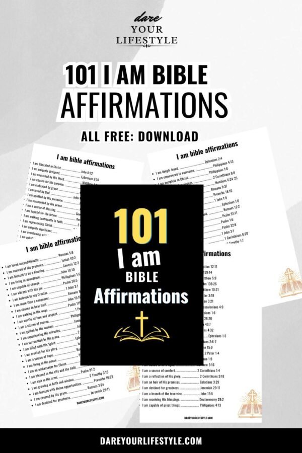 101 Unique I Am Bible Affirmations Free Printable Pdf | Dare Your Lifestyle